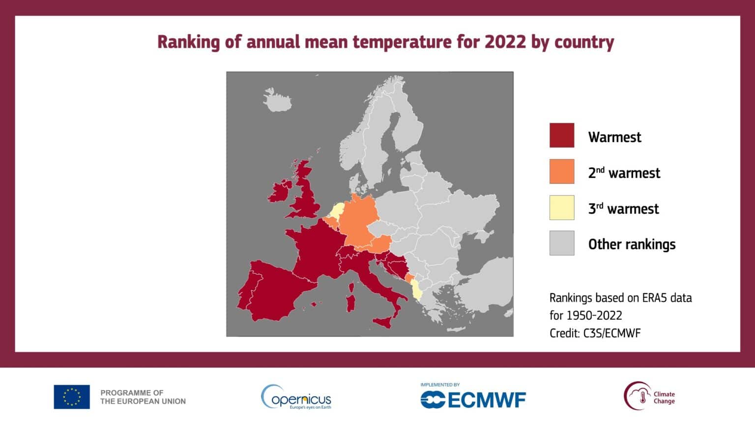 Mappa temperature record e Copernicus Climate Change Service